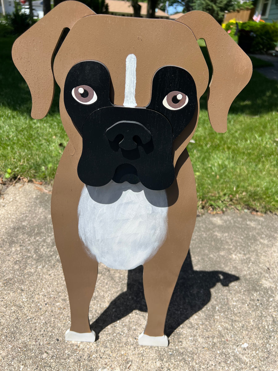 Boxer Dog Planter Box, Gifts for Dog Lovers, Dog Gifts, Dog Decor