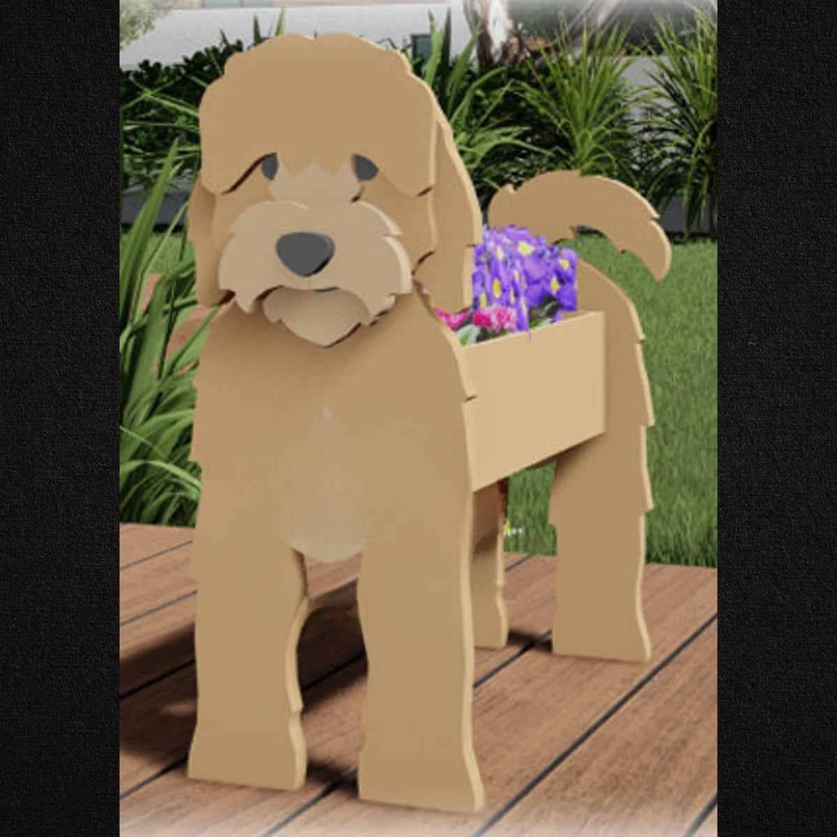 Cockapoo Dog Planter box | Custom Pet Decor