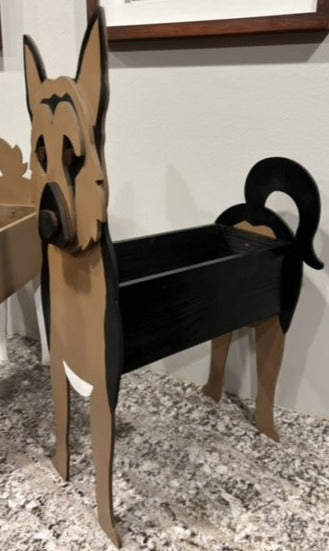 German Shepherd Dog Planter Box, Gifts for Dog Lovers, Dog Decor
