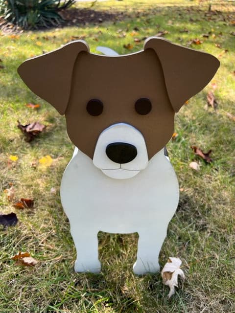 Jack Russell Planter Box, Gifts for Dog Lovers, Dog Gifts, Dog Decor