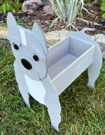 Pit Bull Dog Planter Box, Gifts for Dog Lovers, Dog Decor