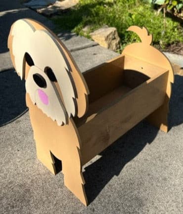 Shih Tzu Dog Planter Box, Gifts for Dog Lovers, Dog Gifts, Dog Decor