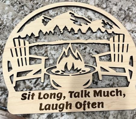 Sit Long, Talk Much, Laugh Often Patio Sign / Patio Decor / Deck Decor