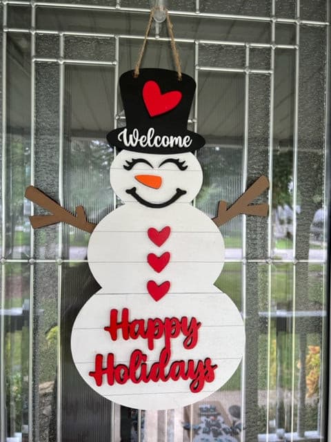 Snowman Door Hanger